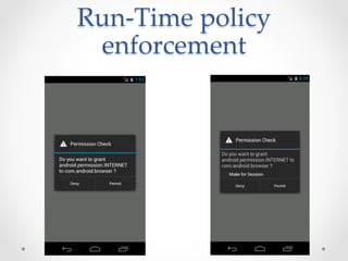 SecureDroid: An Android Security Framework Extension for Context-Aware policy Enforcement | PDF