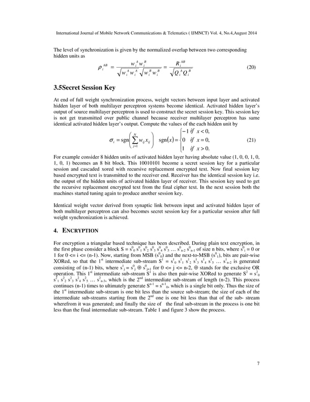 Secured transmission through multi layer perceptron in wireless communication (stmlp) | PDF