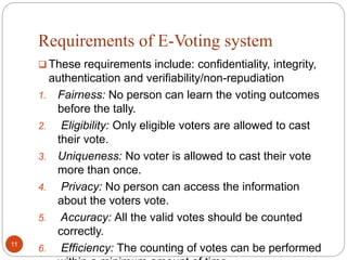 Secure e voting system | PPTX