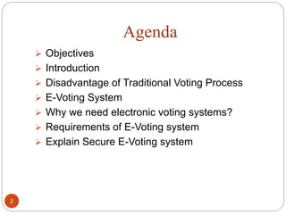 Secure e voting system | PPTX