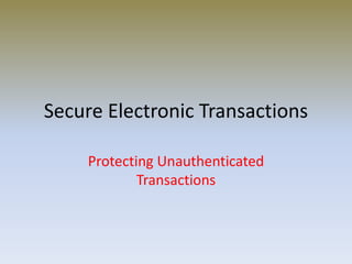 Secure electronic transaction | PPSX