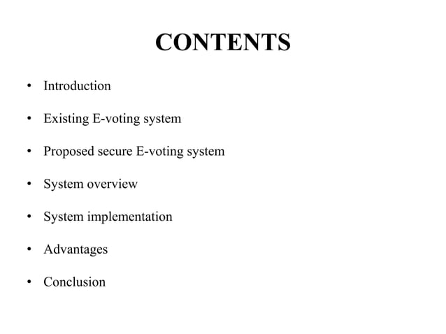 Secure Electronic Voting System Using Fingerprint Technique Ppt