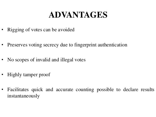Secure electronic voting system using fingerprint technique Secure electronic voting system using fingerprint technique