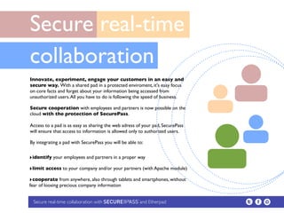Secure real-time collaboration with SecurePass and Etherpad | PDF