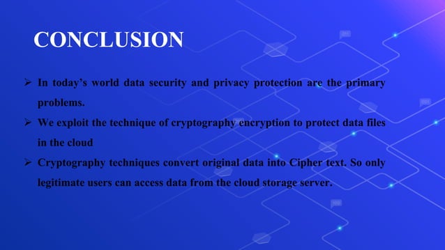 Secure File Storage On Cloud Using Hybrid Cryptography Ppt Pptx Cloud Computing Internet