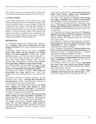 Secure file sharing of dynamic audit services in cloud storage | PDF