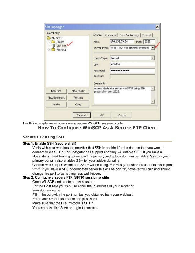 Secure Ftp Sftp Using A Secure Ftp Client