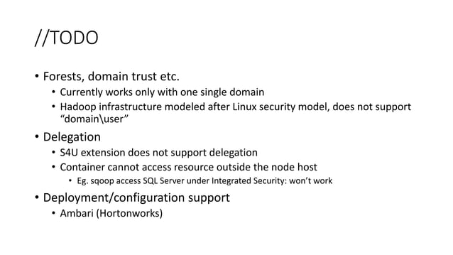 Secure Hadoop Clusters On Windows Platform Ppt
