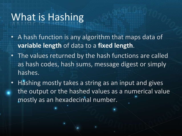 Secure Hashing Techniques Introduction Ppt