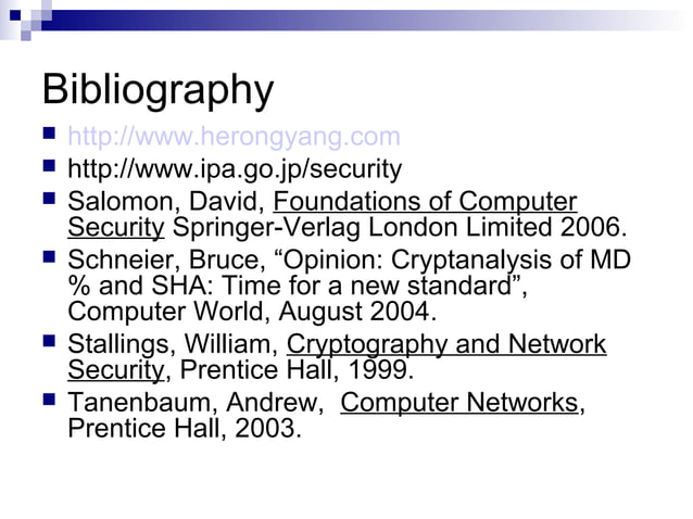 Secure hashing algorithm | PPT
