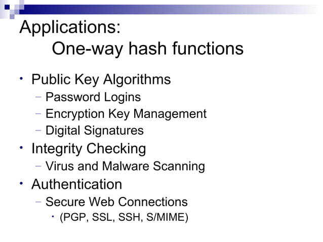 Secure hashing algorithm | PPT