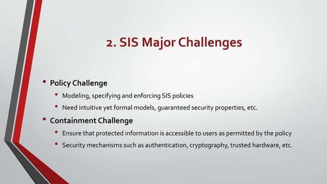 Secure information sharing (sis) models | PPT