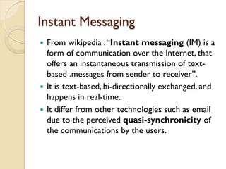 Secure instant messanger service | PDF | Internet | Computing