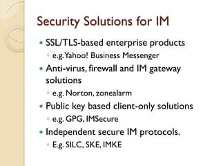 Secure instant messanger service | PDF