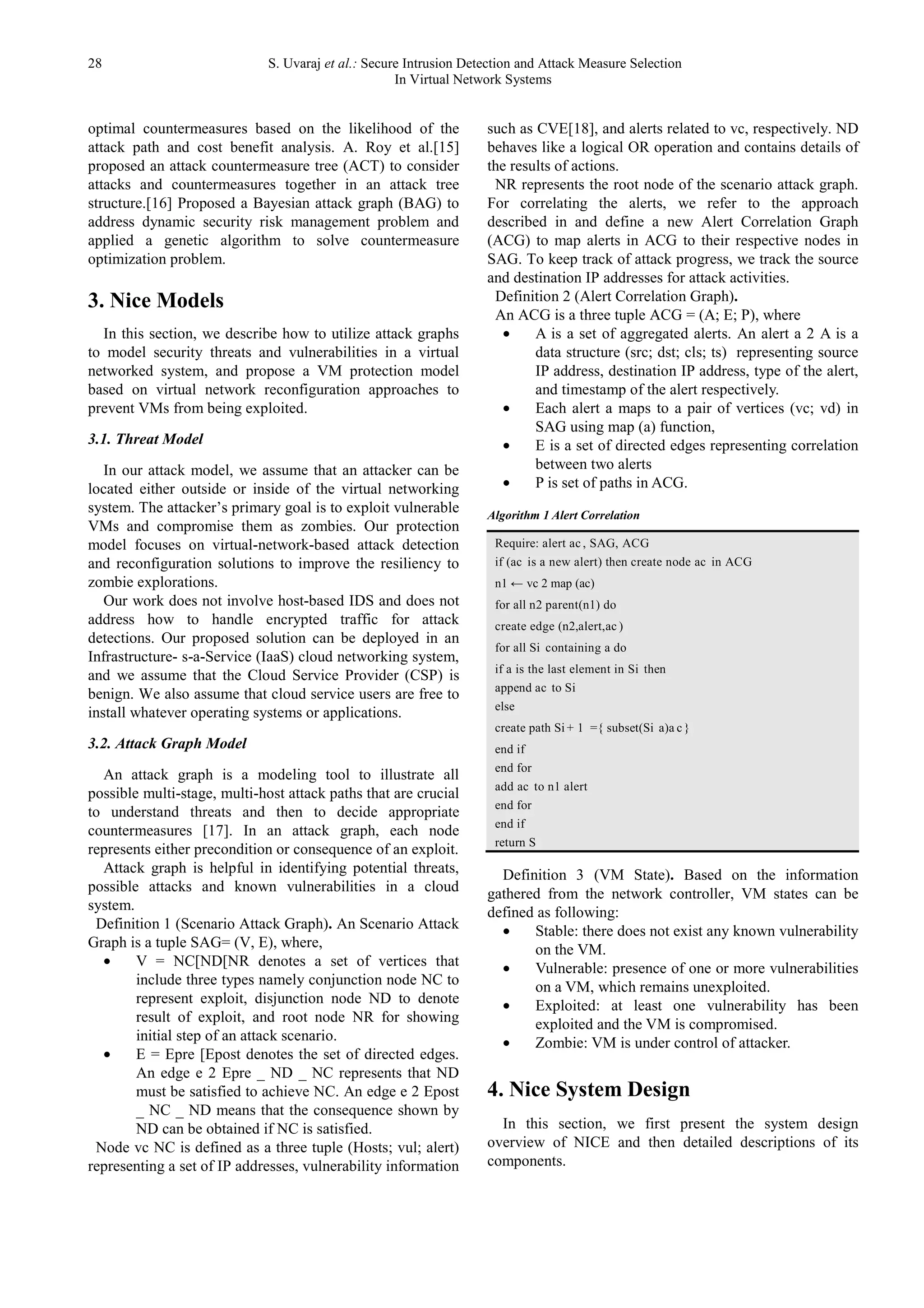 Secure Intrusion Detection And Attack Measure Selection In Virtual