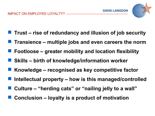 Loss of Employee Loyalty in a Changing World | PPT