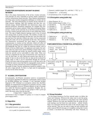 Secure key exchange thrtough elgamal cryptography in ad hoc networks ...
