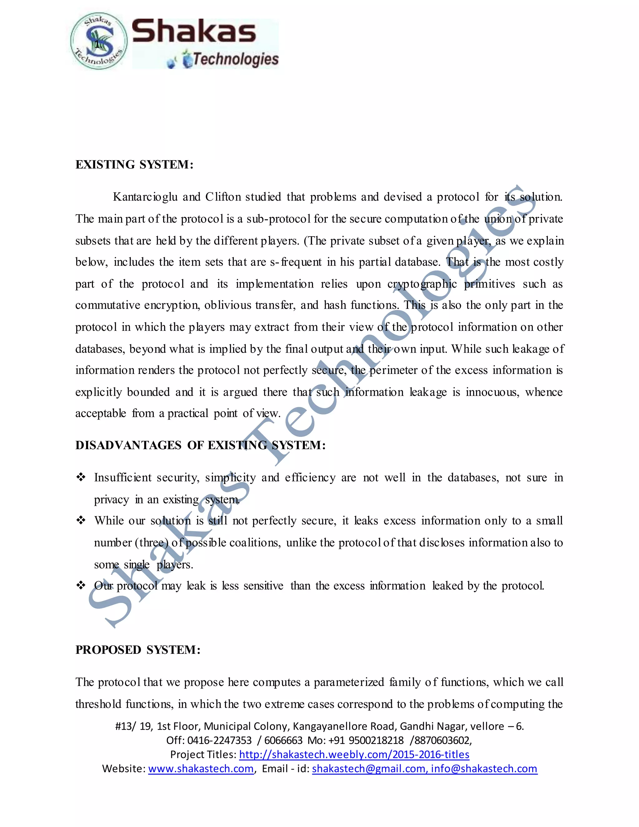Secure Mining Of Association Rules In Horizontally Distributed