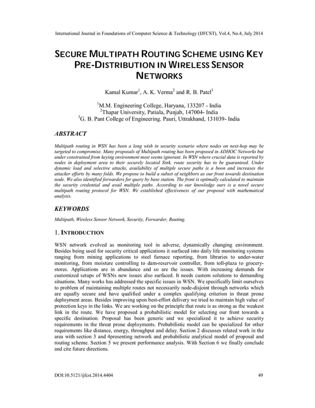 Secure Multipath Routing Scheme Using Key Pdf Free Download 9040