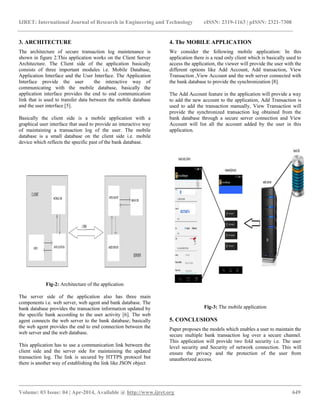 Secure multiple bank transaction log a case study | PDF