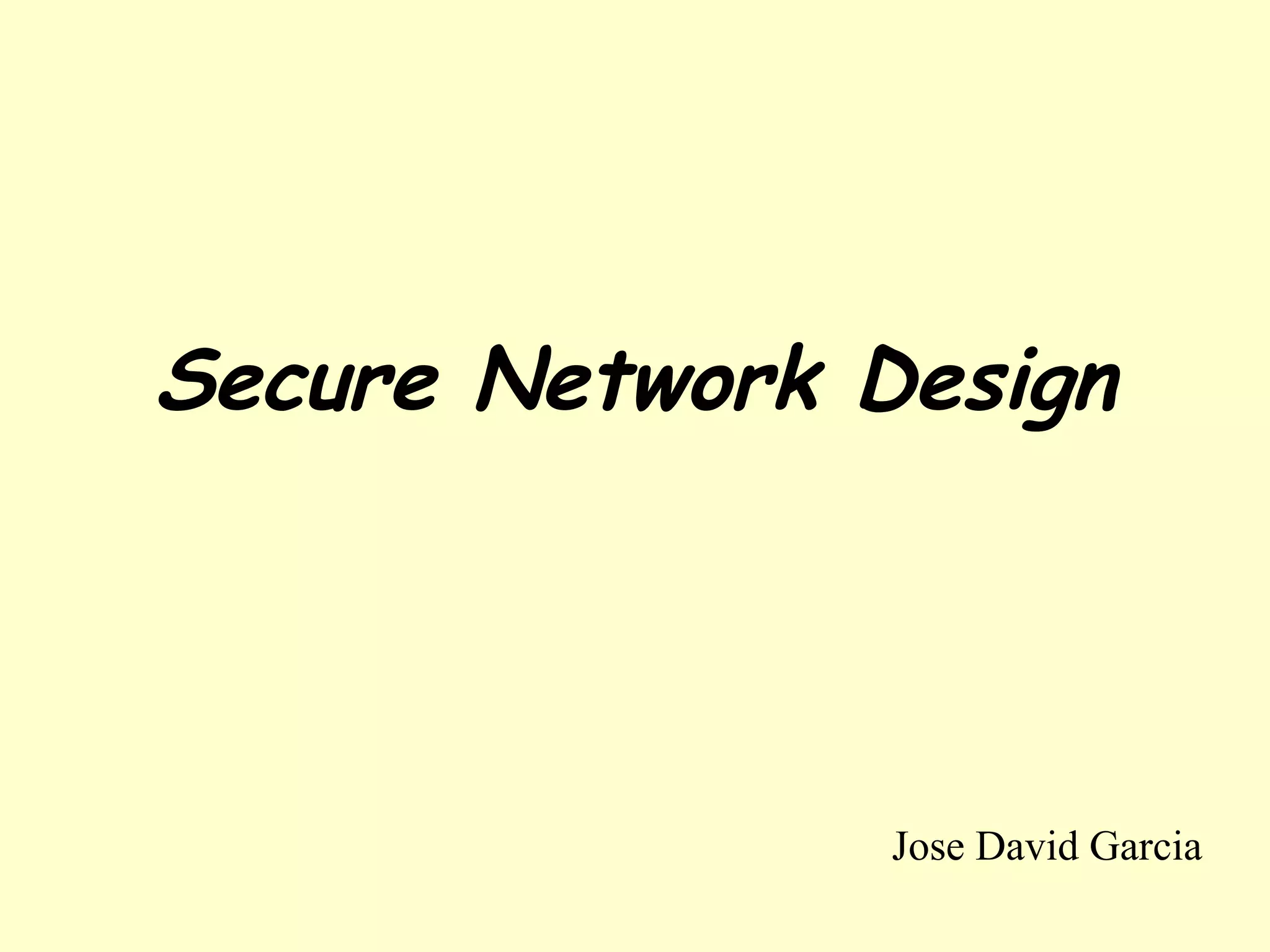 Secure Network Design Ppt