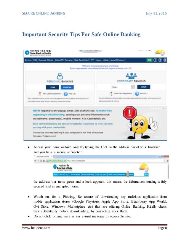 Secure online banking