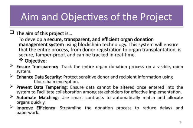 Secure Organ Donation Management Using Blockchainpptx