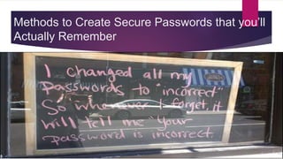 Secure passwords | PPT