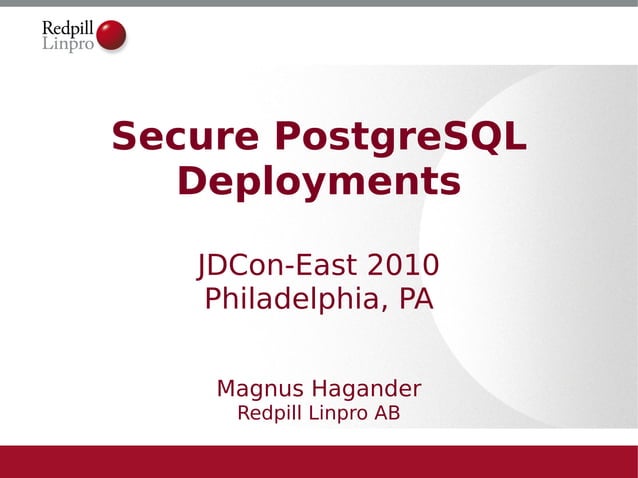 Secure Postgresql Deployment Ppt 3070
