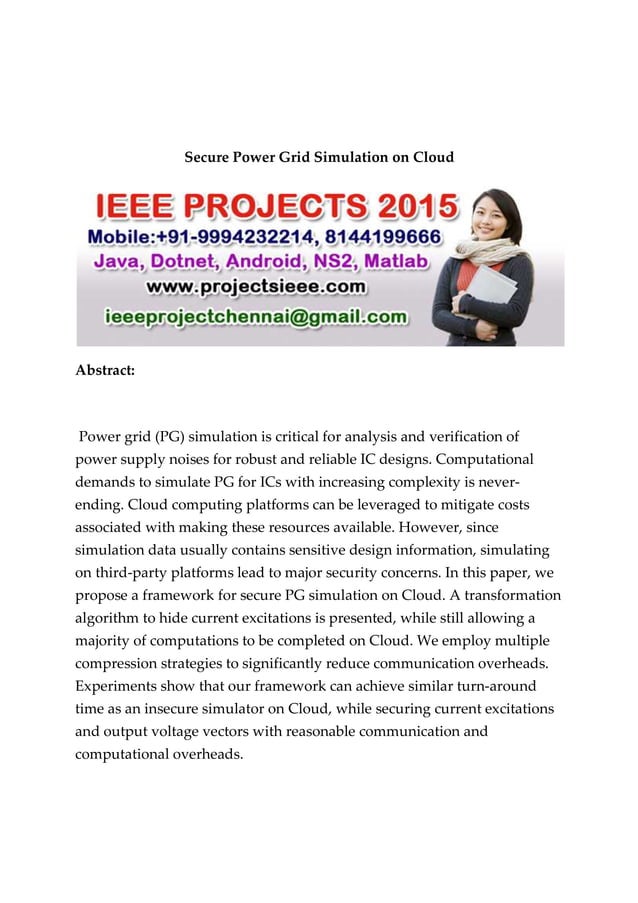 Secure Power Grid Simulation On Cloud Pdf