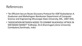 Secure routing in DSR | PPTX | Computer Networking | Computing