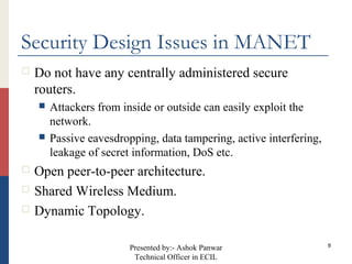 Secure Routing with AODV Protocol for MANET by Ashok Panwar | PPT