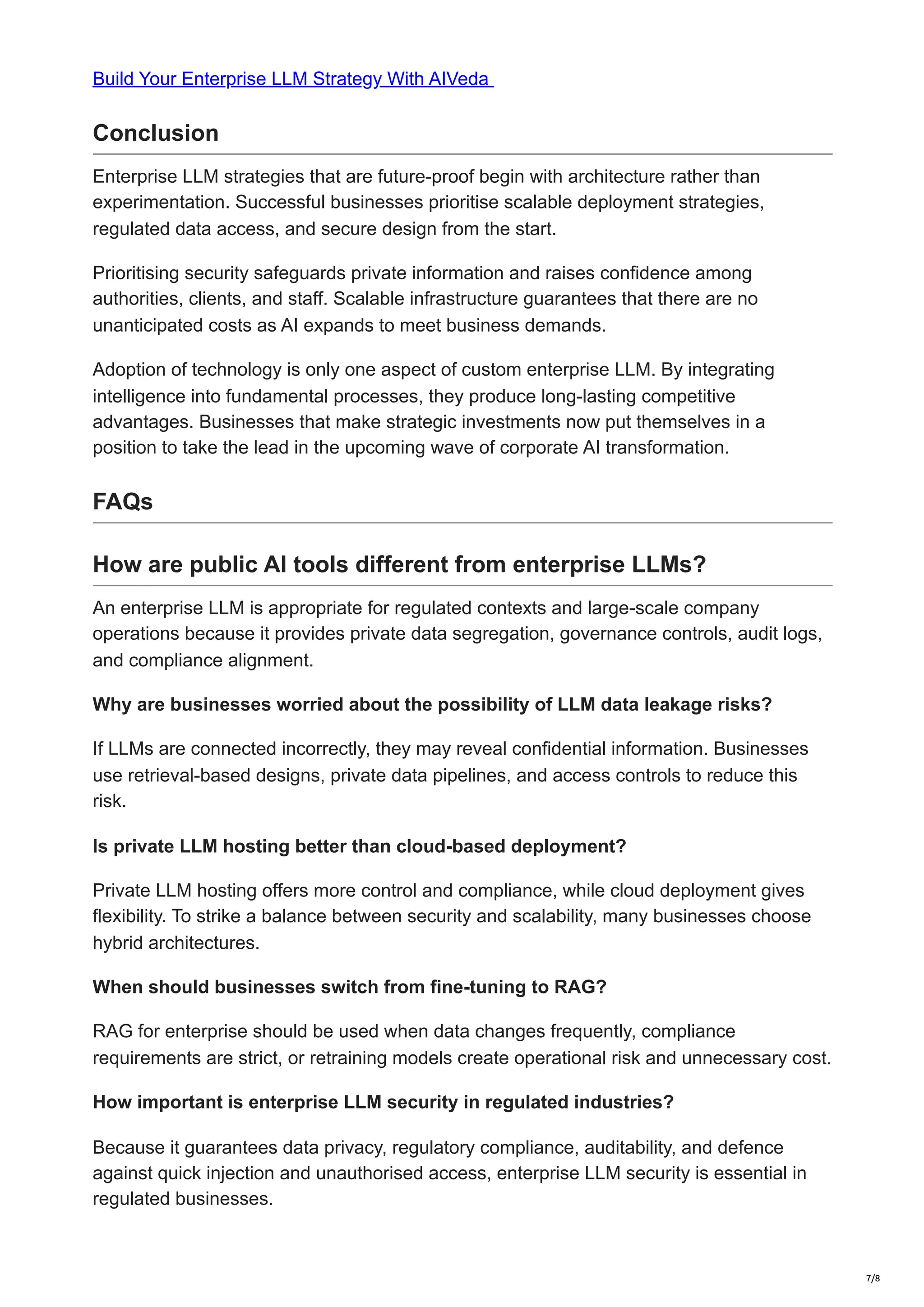 Enterprise LLM Architecture and Components: A Practical Guide for ...