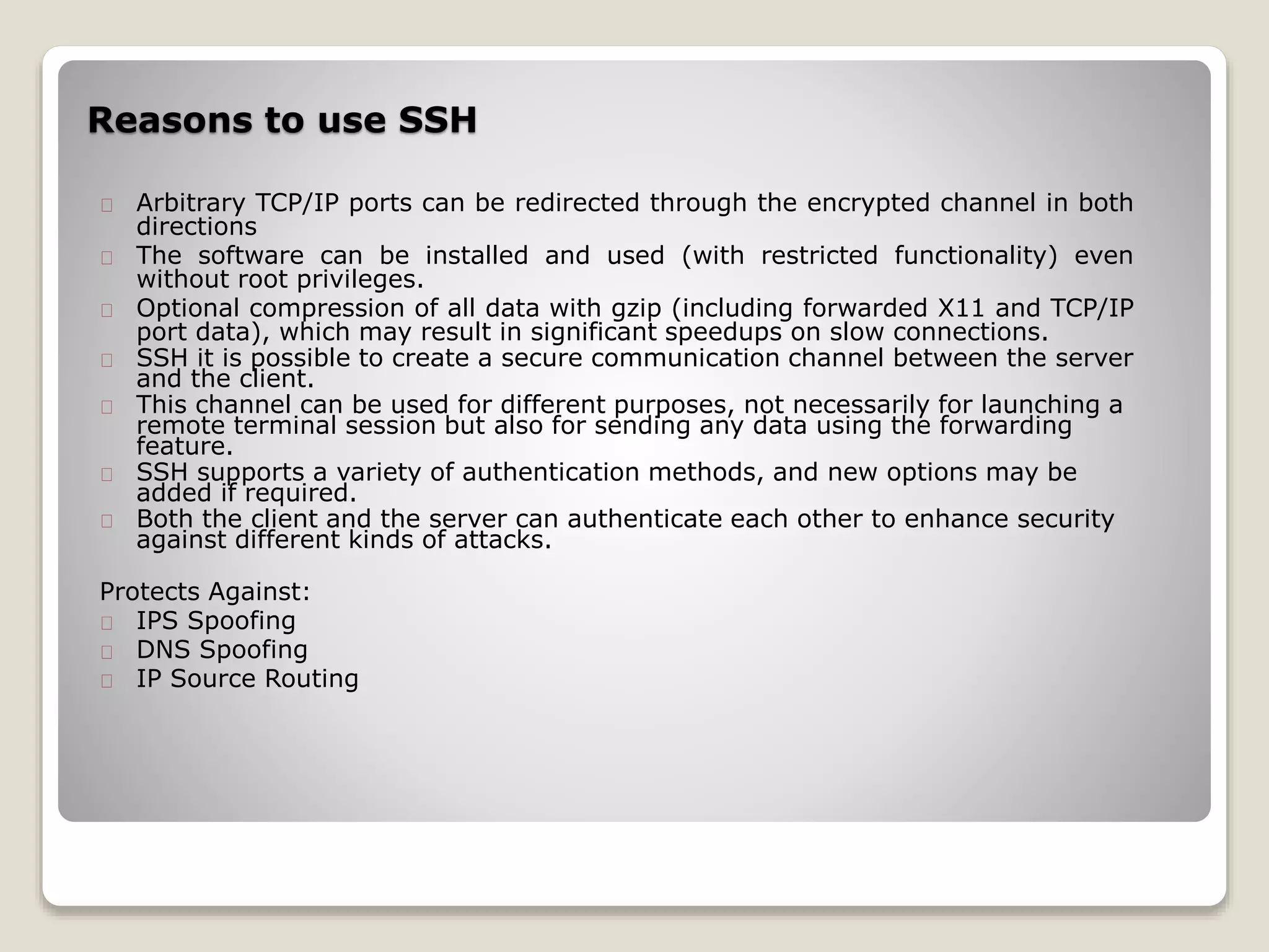 Secure shell | PPT