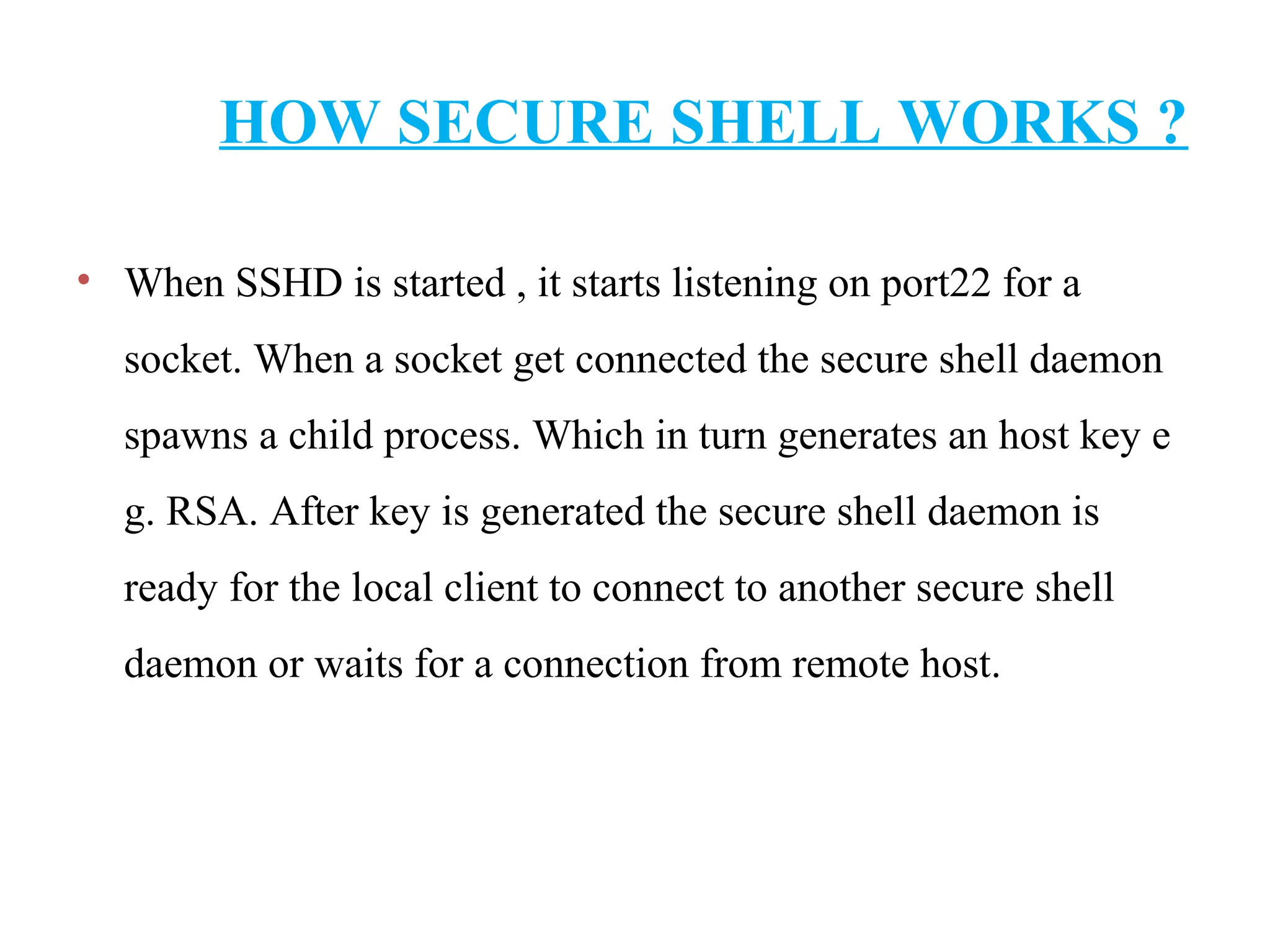 Secure shell ppt | PPT