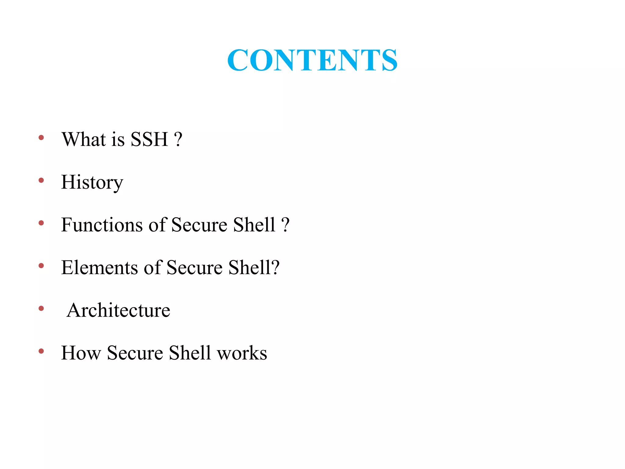 Secure Shell Ppt Ppt Operating Systems Computer Software And 4544