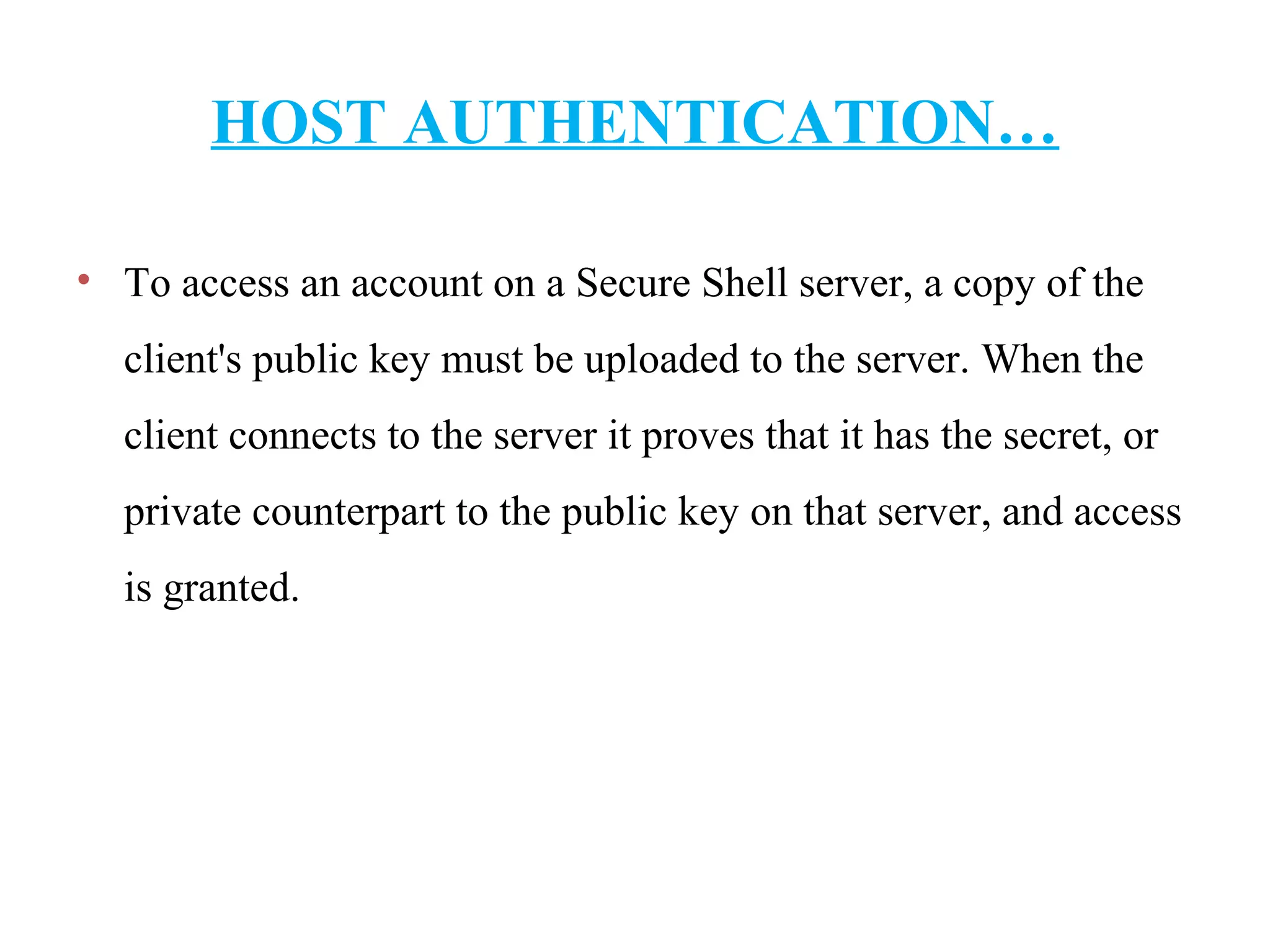 Secure shell ppt | PPT | Operating Systems | Computer Software and Applications