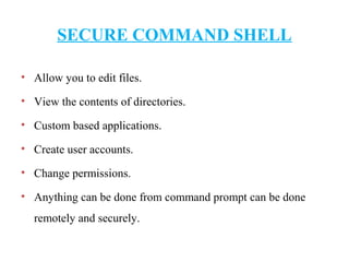 Secure shell ppt | PPT