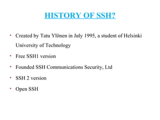 Secure shell ppt | PPT | Operating Systems | Computer Software and ...