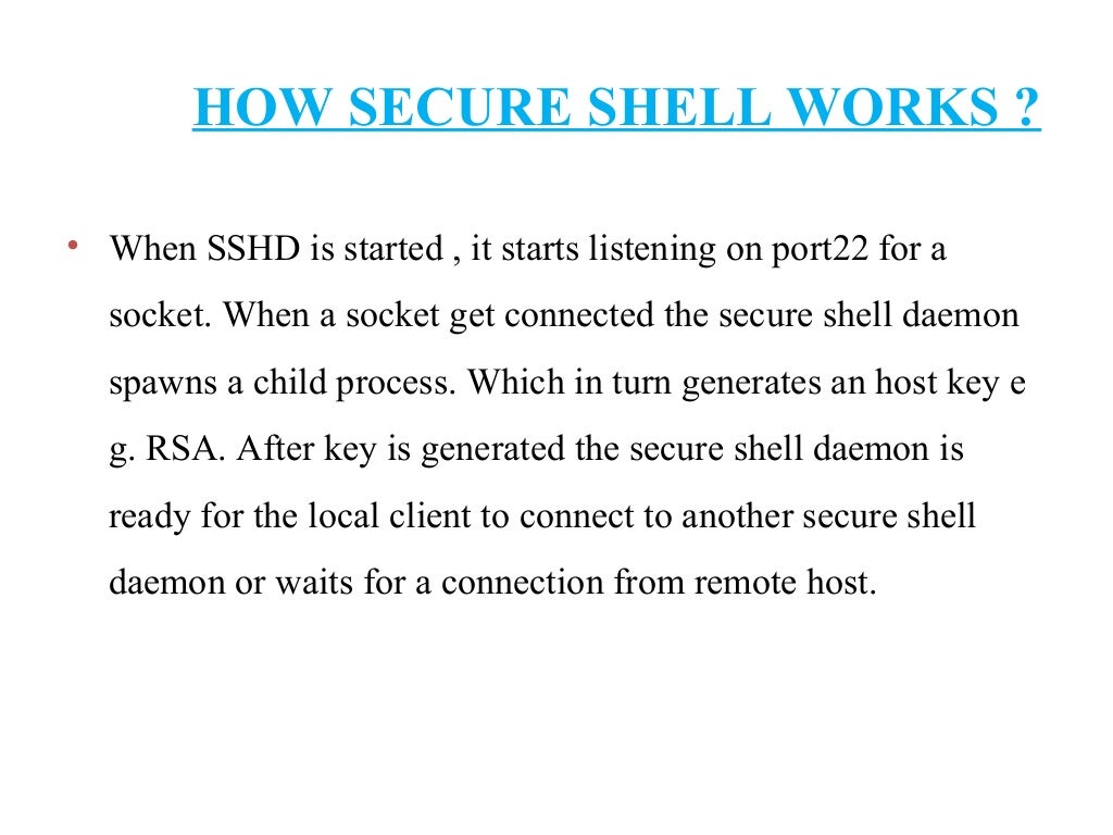 Secure Shell Ppt