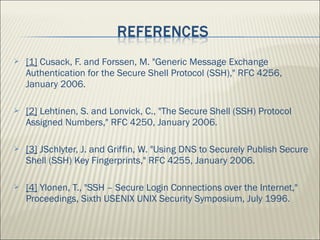 Secure shell protocol | PPT