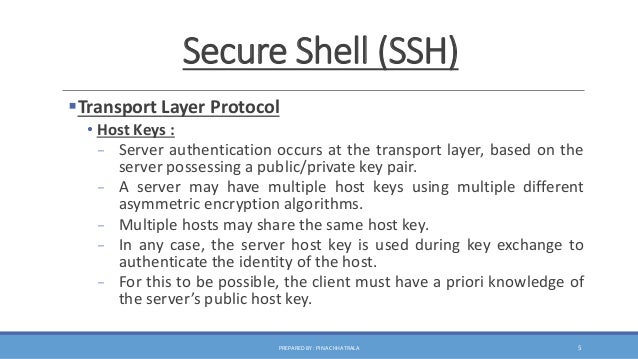 Secure Shell(ssh)