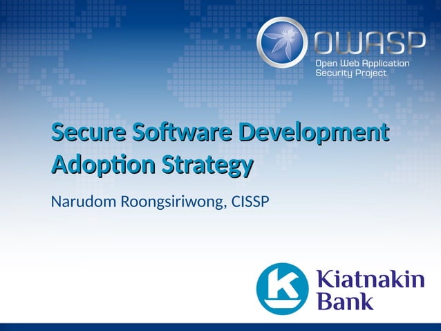 Secure Software Development Adoption Strategy | PPT