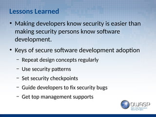 Secure Software Development Adoption Strategy | PDF | Web Development ...