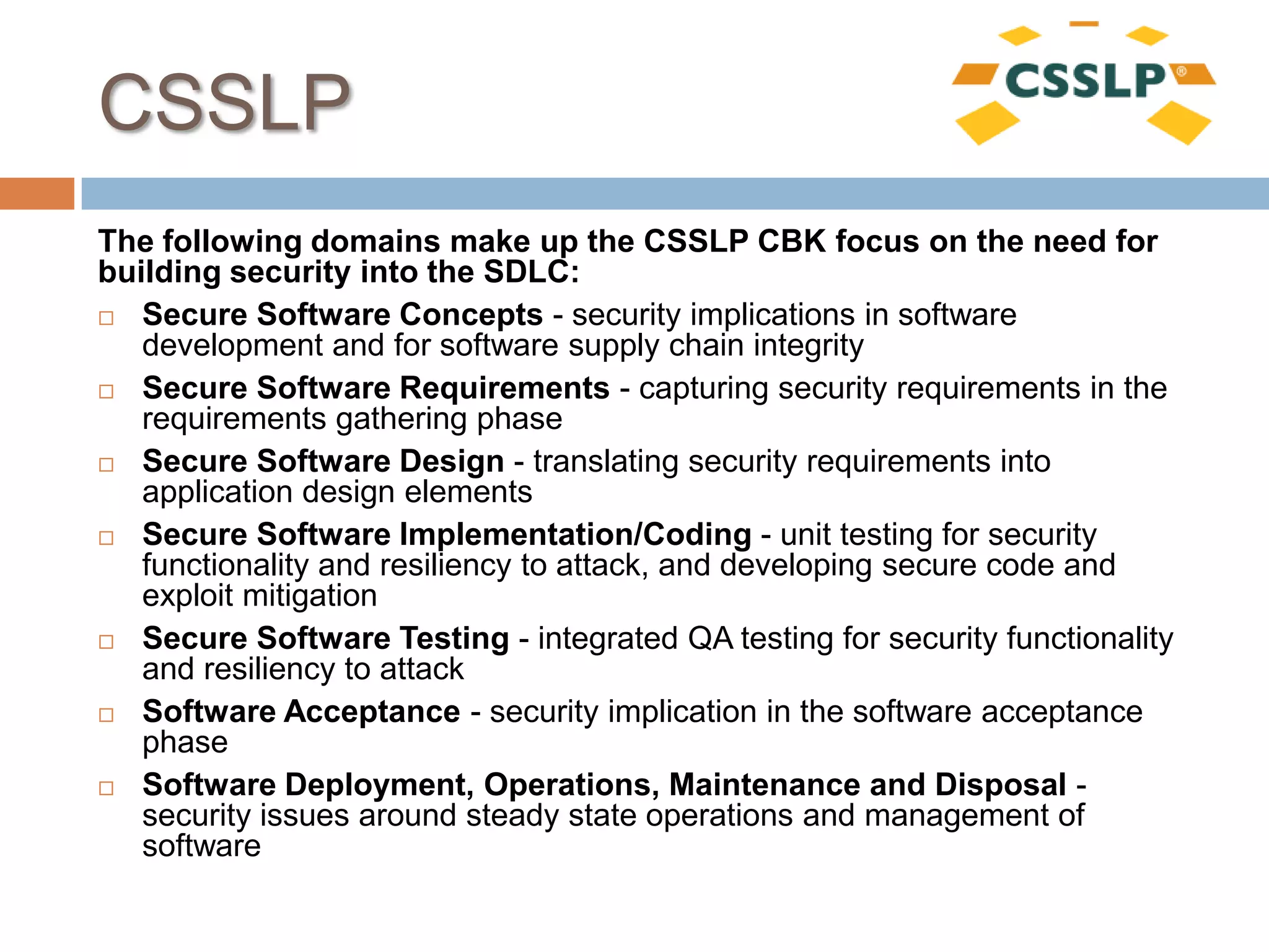 Secure Software Development Life Cycle | PPTX