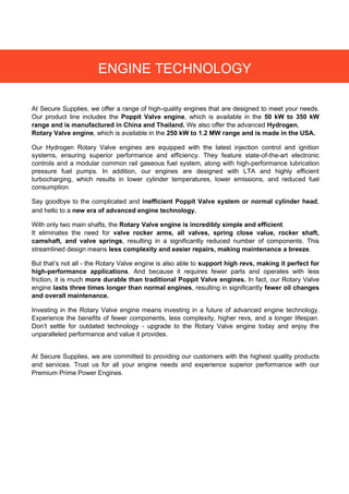 Secure Supplies Product Catalogue Engines 2023.pdf | Power and Energy Industry | Industries