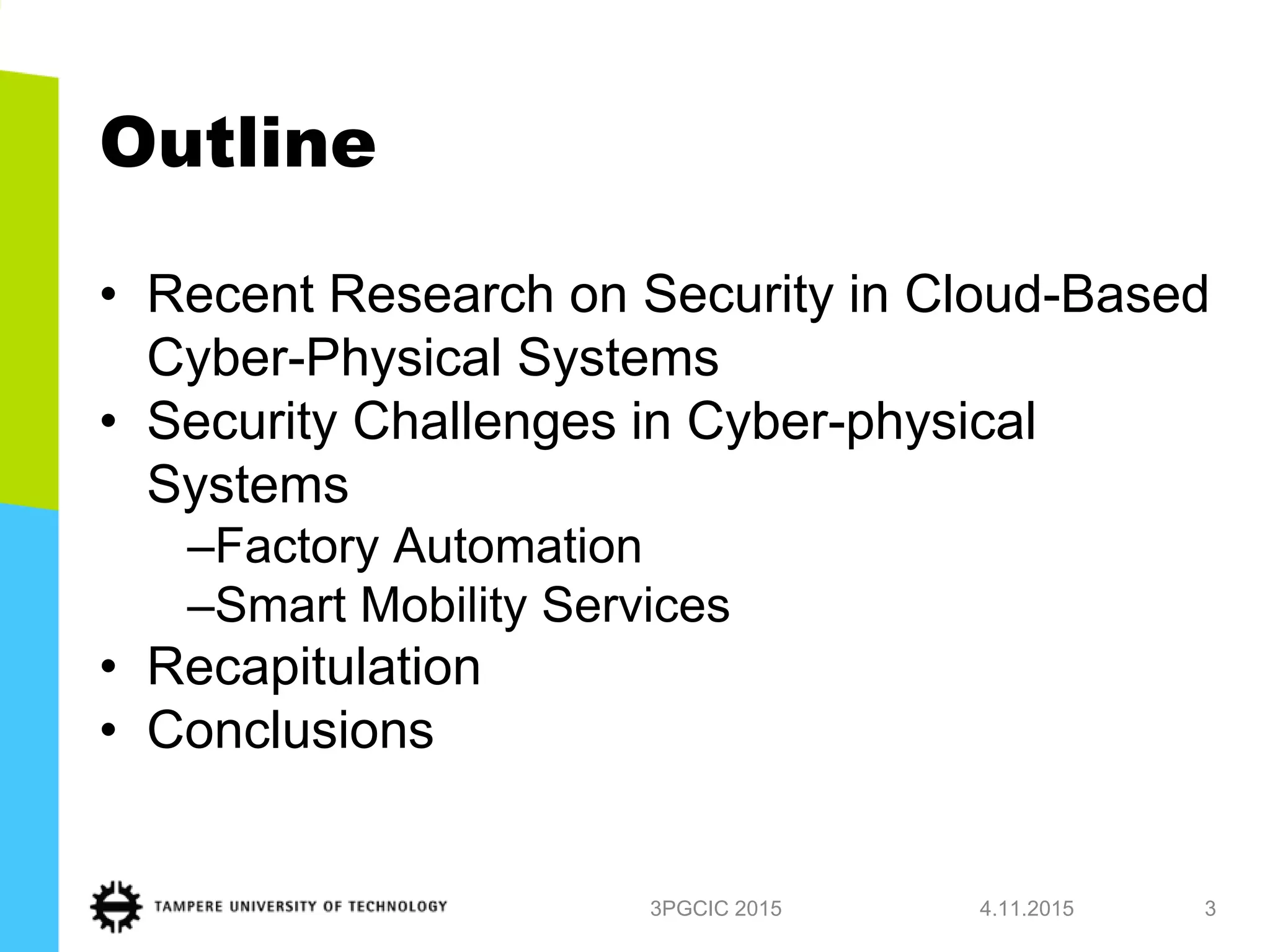 Security In Cloud Based Cyber Physical Systems Pptx Cloud Computing