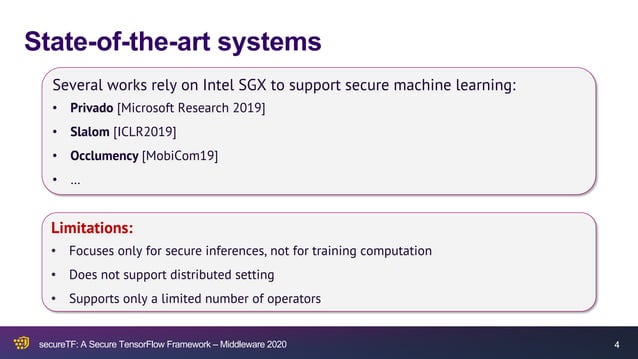secureTF: A Secure TensorFlow Framework | PPT