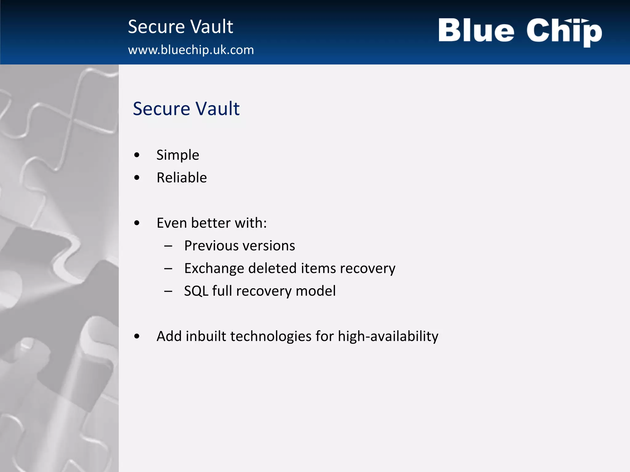 Secure vault | PPT