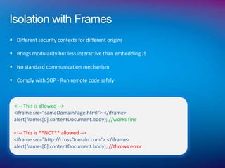 Secure web messaging in HTML5 | PPT